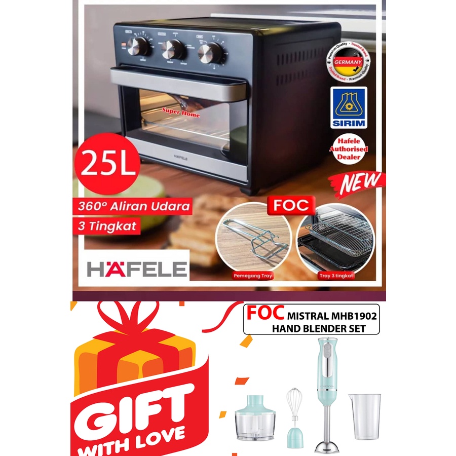 Germany HAFELE 5 in 1 Air Fryer Oven 25L (Bake/Ferment/Air Fry/Defrost ...