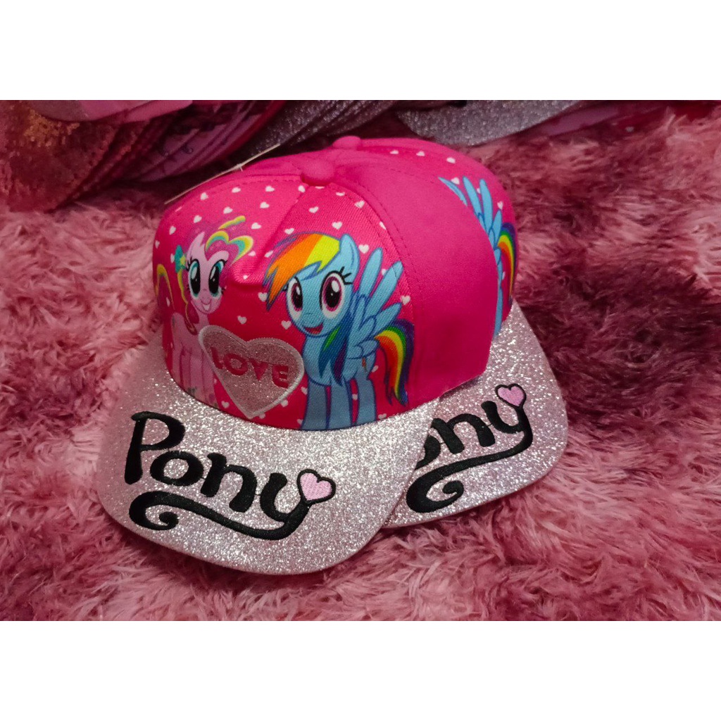 TOPI KANAK-KANAK PEREMPUAN - CAP KID GIRL PONY FROZEN MIEKEY BARBIE ...