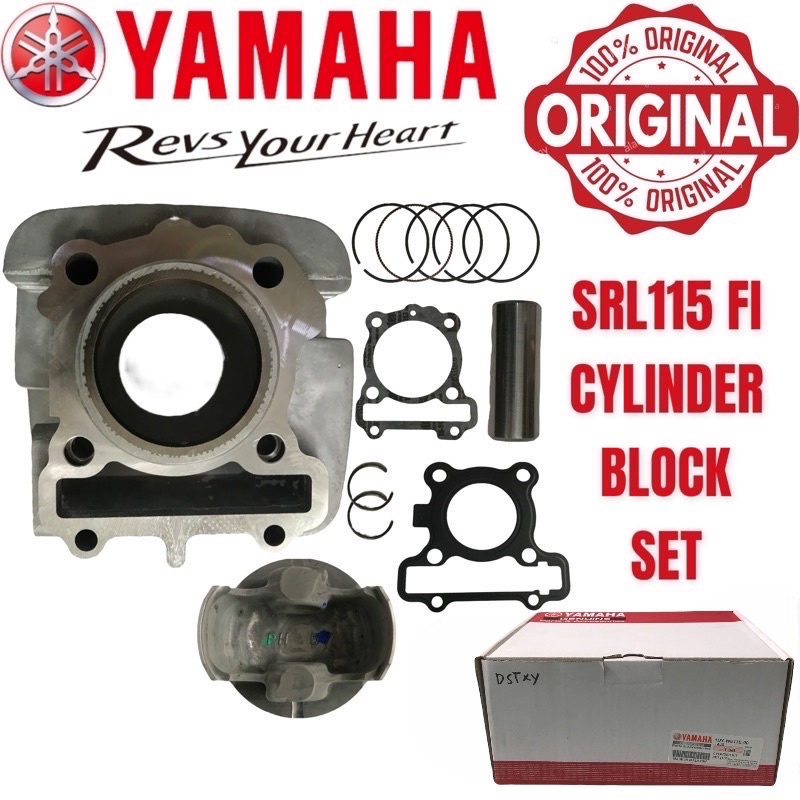 YAMAHA SRL115 FI V1 (1DY) 100% ORIGINAL CYLINDER BLOCK SET KIT ...