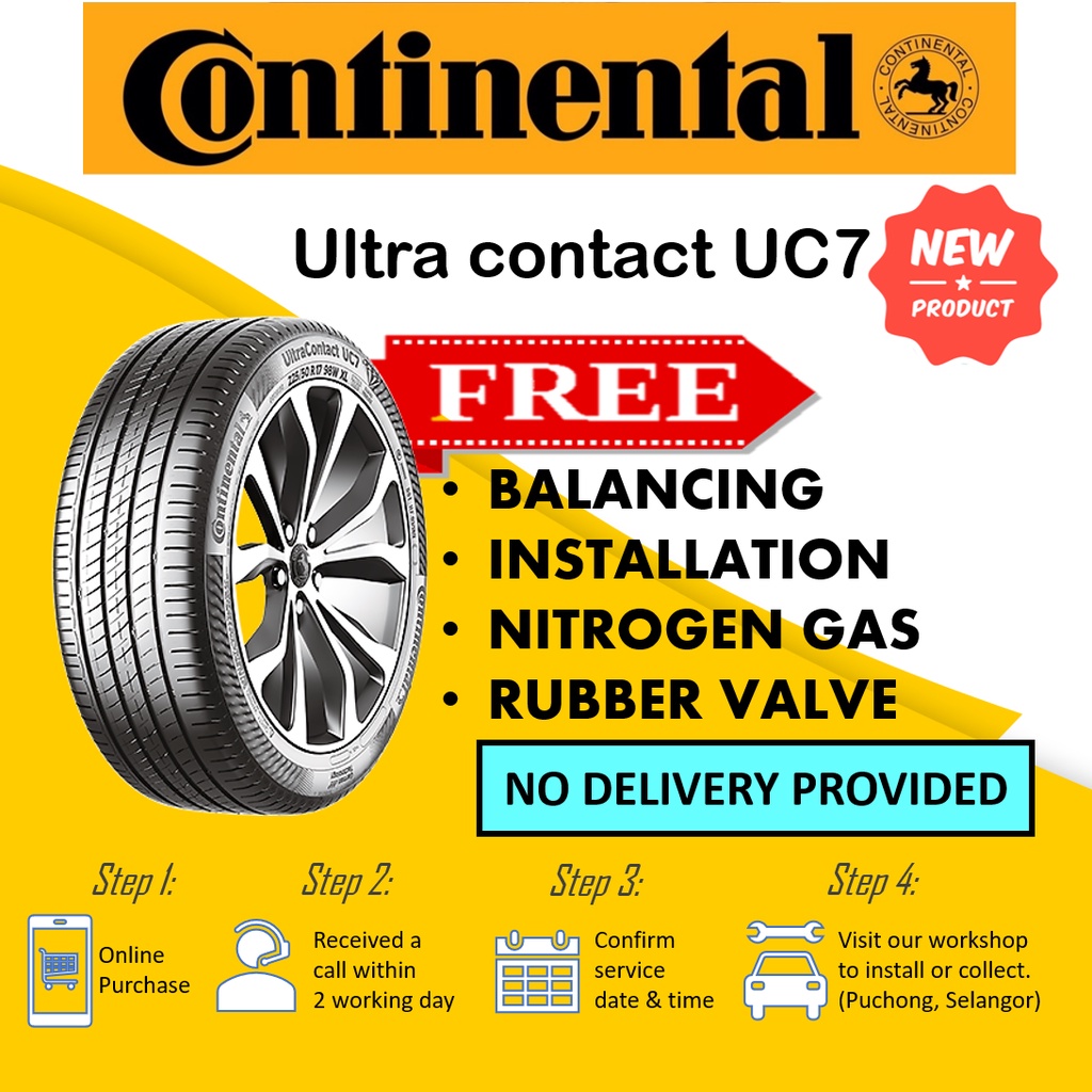 CONTINENTAL UC7 (2024/2025 STOCK) 185/55R16 215/55R16 215/55R17 225/55R17 235/50R18 195/50R16 ...