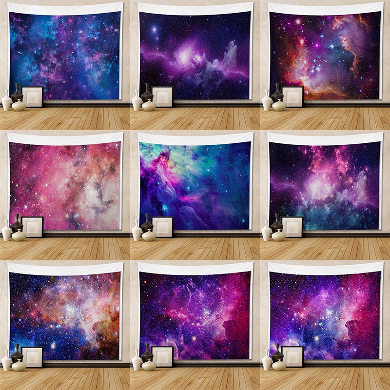 Galaxy Blue Starry Sky Universe Space Wall Hanging Wall Tapestry for ...