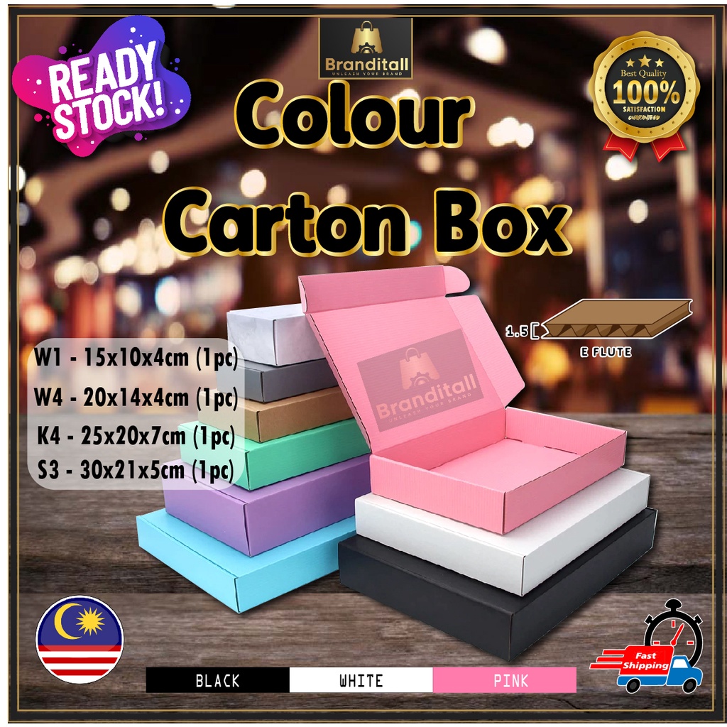 3 VARIANT Colour Gift Box Craft Paper Box Packaging Box Carton Box ...