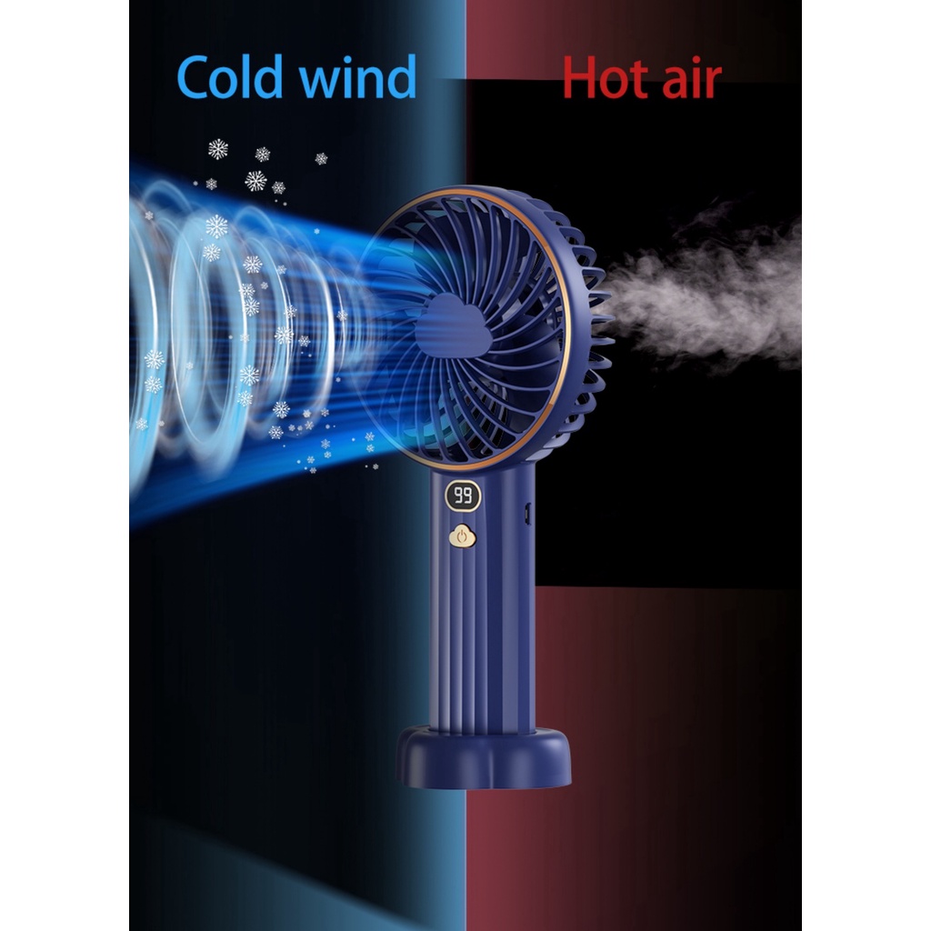 Handheld Fan 4000Mah High Capacity Handheld Rechargeable Fan ...