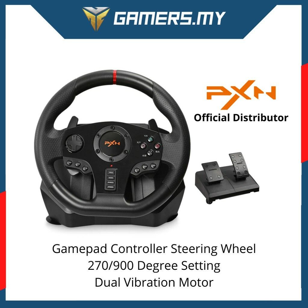 PXN V900 PC Gaming Racing Steering Wheel, Universal 270/900 degree Race Steering Wheel with ...