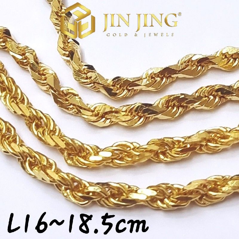 JIN JING RANTAI TANGAN PINTAL PADU EMAS 916 17.02g | Shopee Malaysia