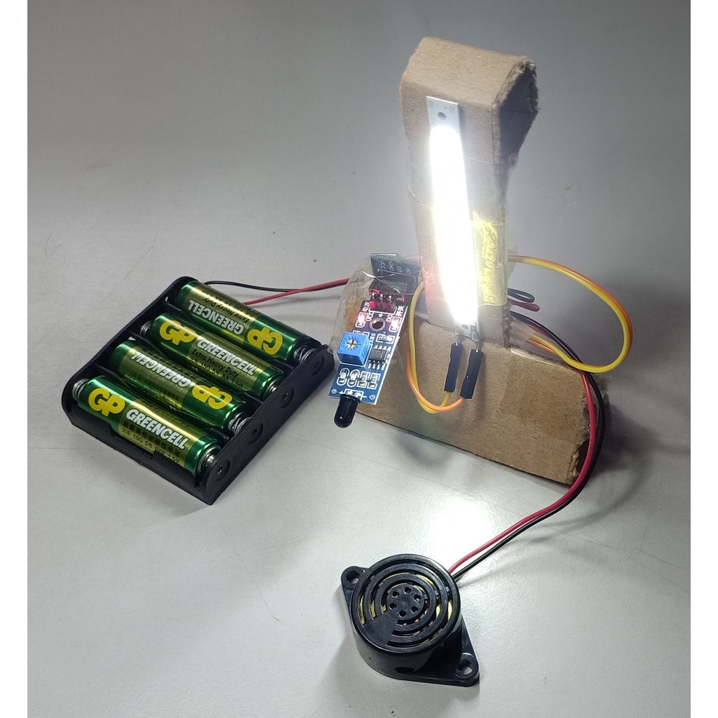 Maulogic: sensor api + lampu automatik, flame sensor + automatic lamp ...