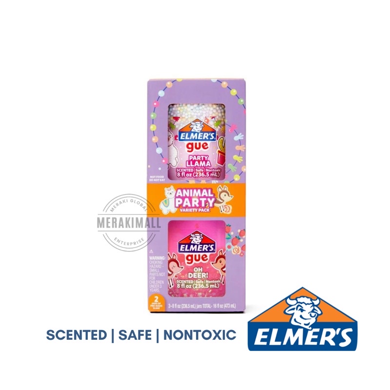 Elmer’s Gue Animal Party Pack Premade Slime Ready To Play Party Llama ...