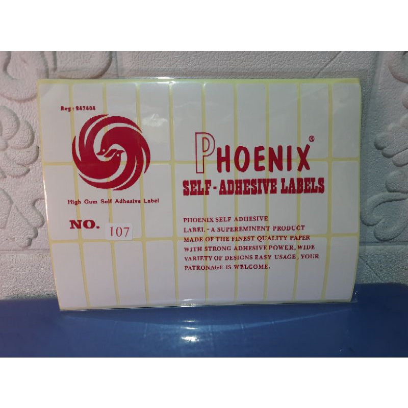 Phoenix Price Label Sticker / Label No. 107 (19 x 50 mm) | Shopee Malaysia