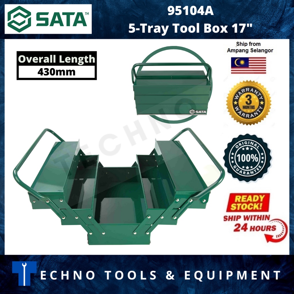 SATA 95104A 5-Tray Tool Box 17" - New & Original | Shopee Malaysia