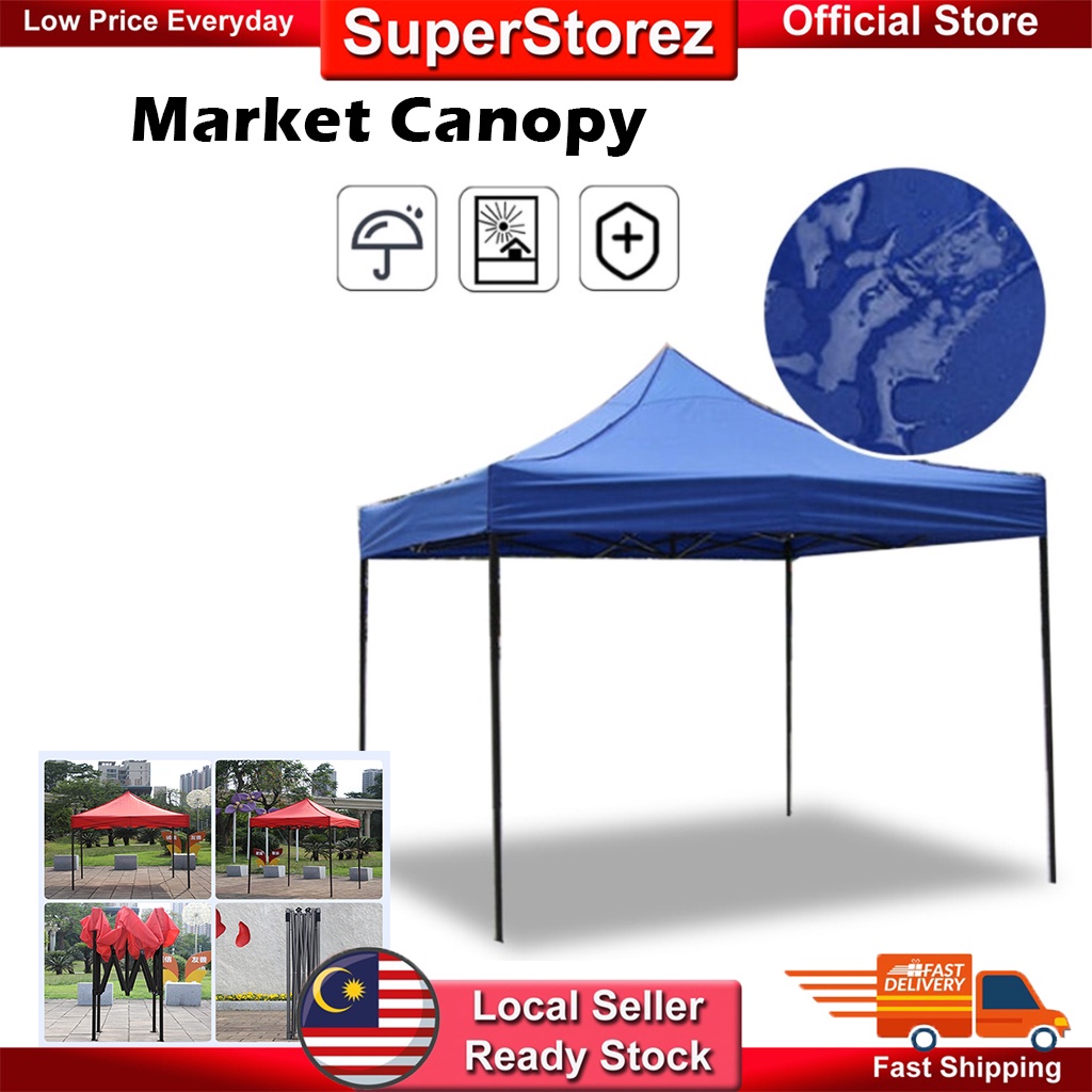 Superstorez 10x10 Ft Night Market Canopy Camping Tent 3x3m Payung Niaga ...
