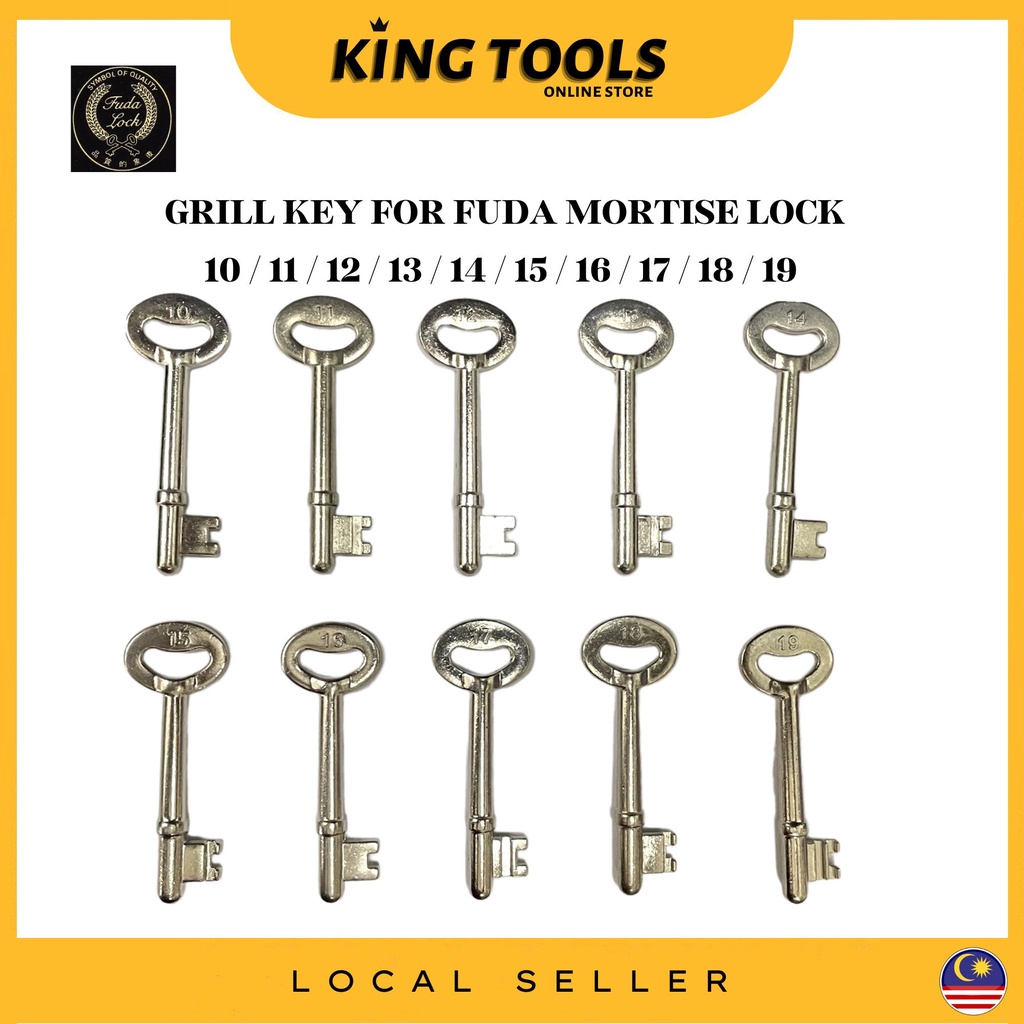 FUDA Mortise Lock Grill Key 10 - 19 | Shopee Malaysia