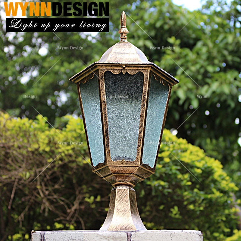 Wynn Design [Gate Lamp] Outdoor Pillar Light Big Size Copper Colour ...