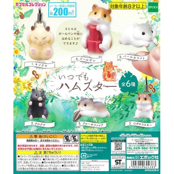 [Epoch] CP1109 Itsudemo Hamster - Cute Animal Capsule Toy 扭蛋 | Shopee ...