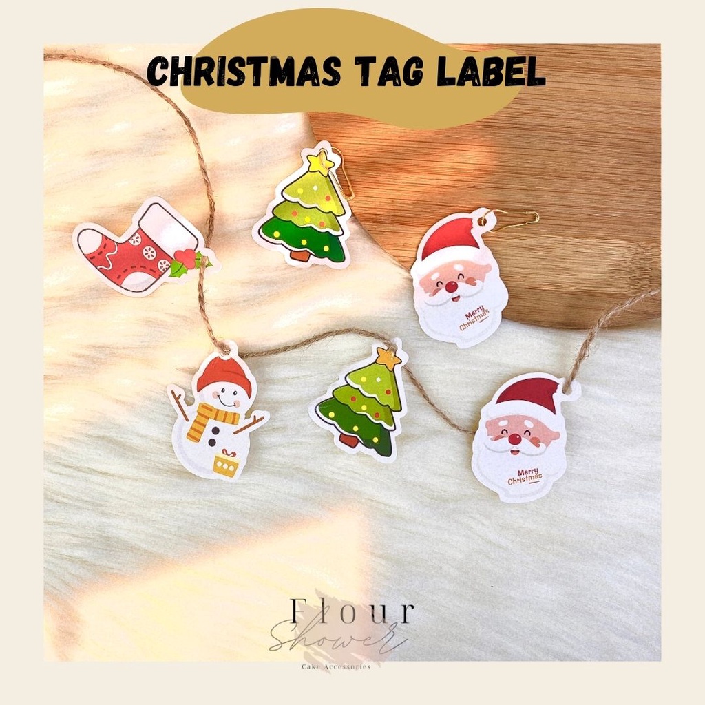 Mini Christmas Tag Label Packaging Card | Greetings Message Packaging ...