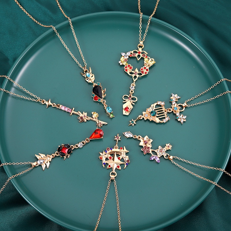 Anime Genshin Impact Vision Necklace Metal Cartoon Stainless Steel ...