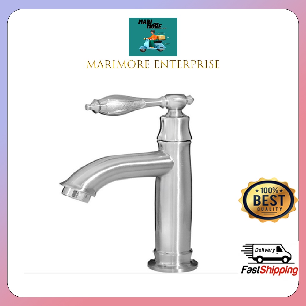 Single brass basin top faucet cold water art basin under table faucet ...
