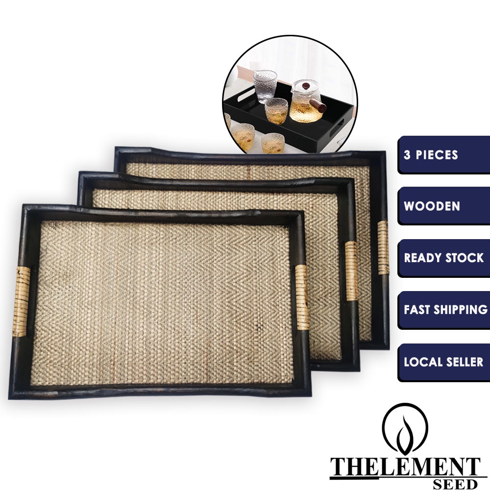 Dulang Hantaran Anyaman Mengkuang Halus Dulang Raya Wooden Tray for ...