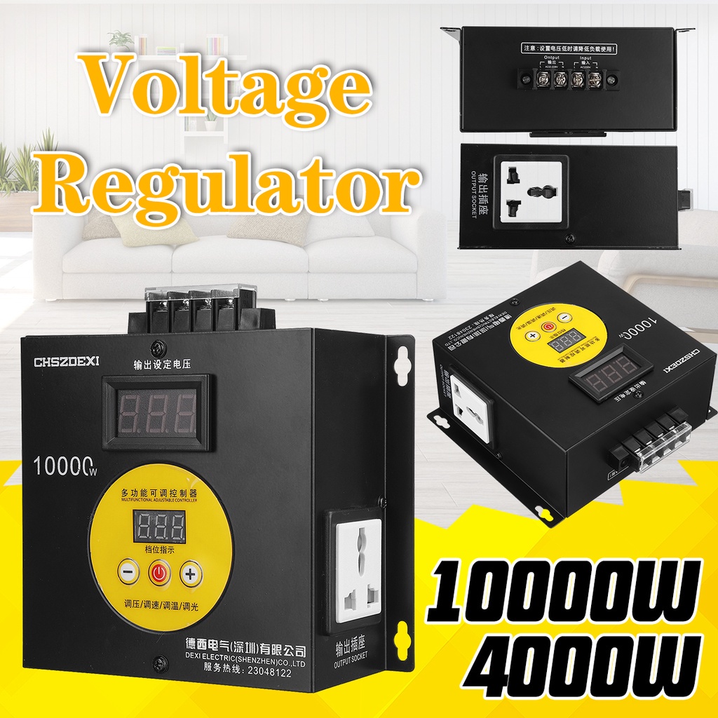 4000W/10000W Voltage Regulator Compact Variable Speed Voltage ...
