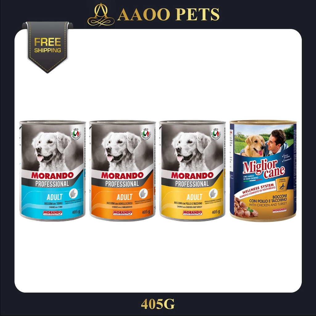 Morando Professional Chunks Dog Can 405G (Lamb and Rice, Tuna, Chicken ...