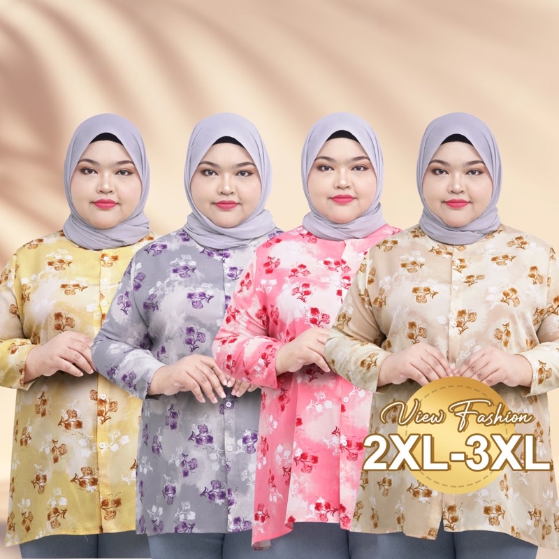 [VIEW] FS 2XL 3XL PLUS SIZE MUSLIMAH OLIVIA BLOUSE 8107 | Shopee Malaysia