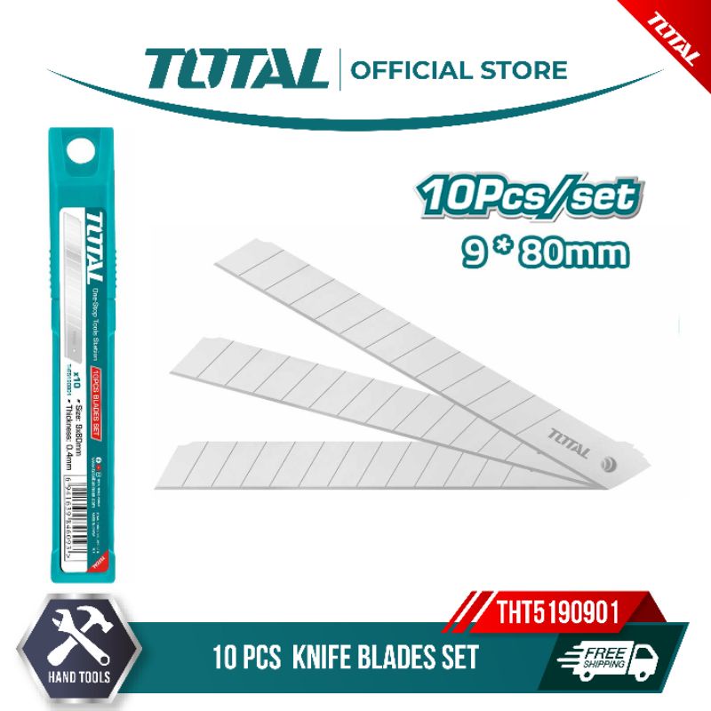 Total Knife Blades Set (10 Pcs x 9mm x 80mm) THT5190901 | Shopee Malaysia