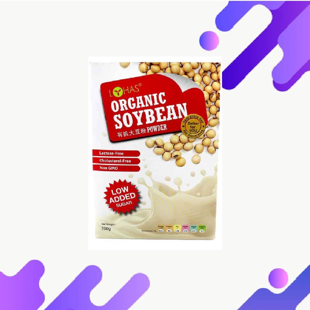 Lohas - Organic SoyBean Powder (Low Added Sugar) 有机黄豆粉 (低添加糖) 500gm ...