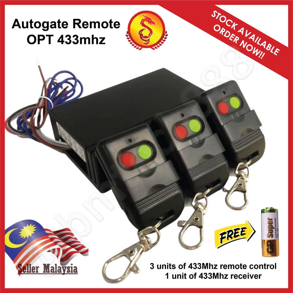Autogate Gate Wireless Remote Control 2 Channel 433Mhz | Shopee Malaysia
