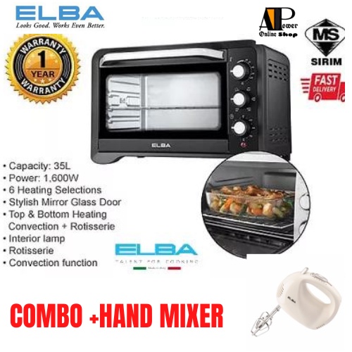 Elba 35L Electric Oven Built in Fan with Grill Baking Convection ...