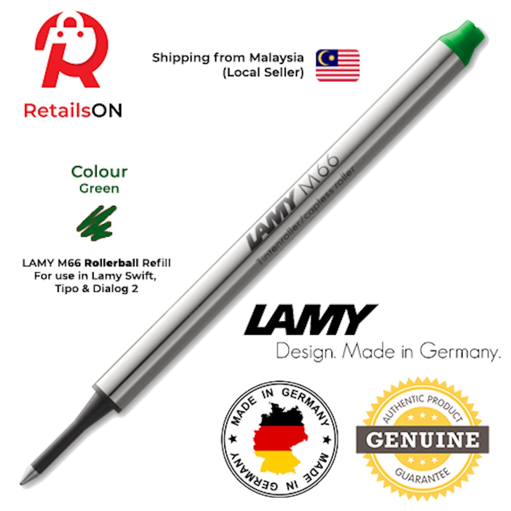 LAMY M66 Rollerball Pen Refill (M) - Green / Capless Roller Ball Pen ...