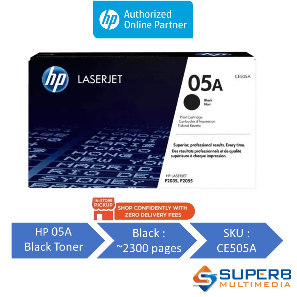 HP 05A CE505A Black Original LaserJet Toner | Shopee Malaysia