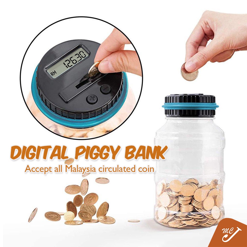McJoden - DIGITAL PIGGY BANK Cute Tabung Budak TABUNG DIGITAL Coin Bank ...