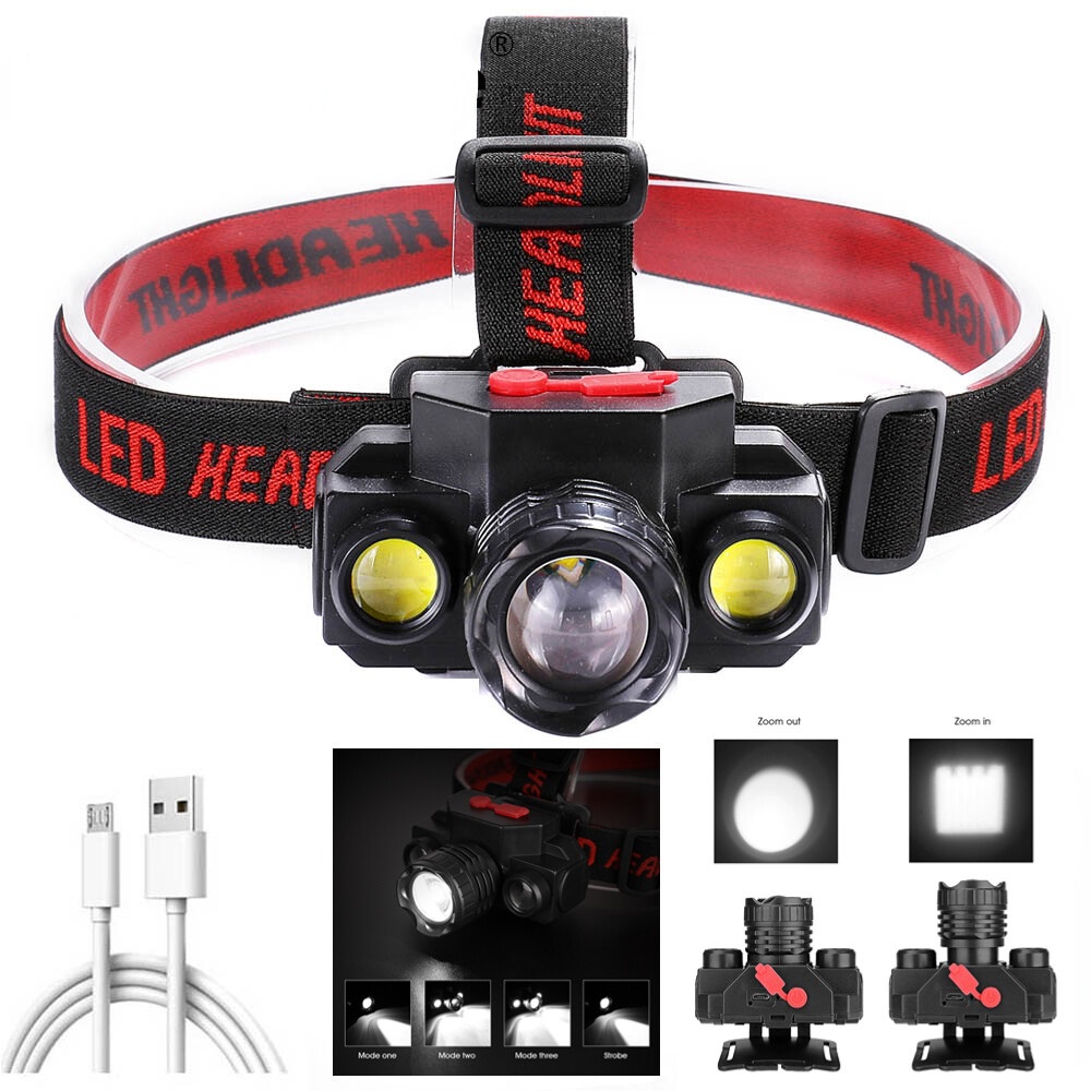 Portable T6 headlight flashlight waterproof Headlamp Flashlight ...