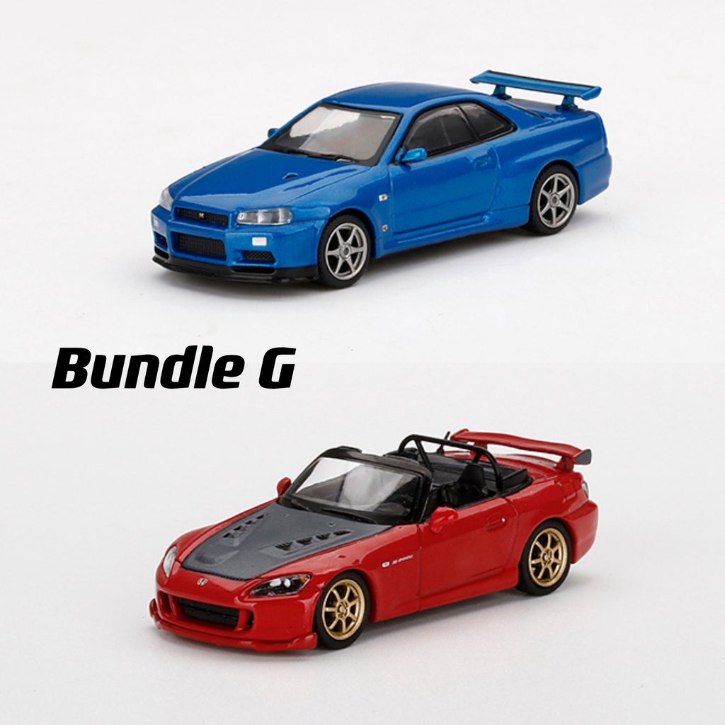 MINI GT Nissan Skyline GT-R R34 Bayside Blue 1+1 Bundle Value Set ...