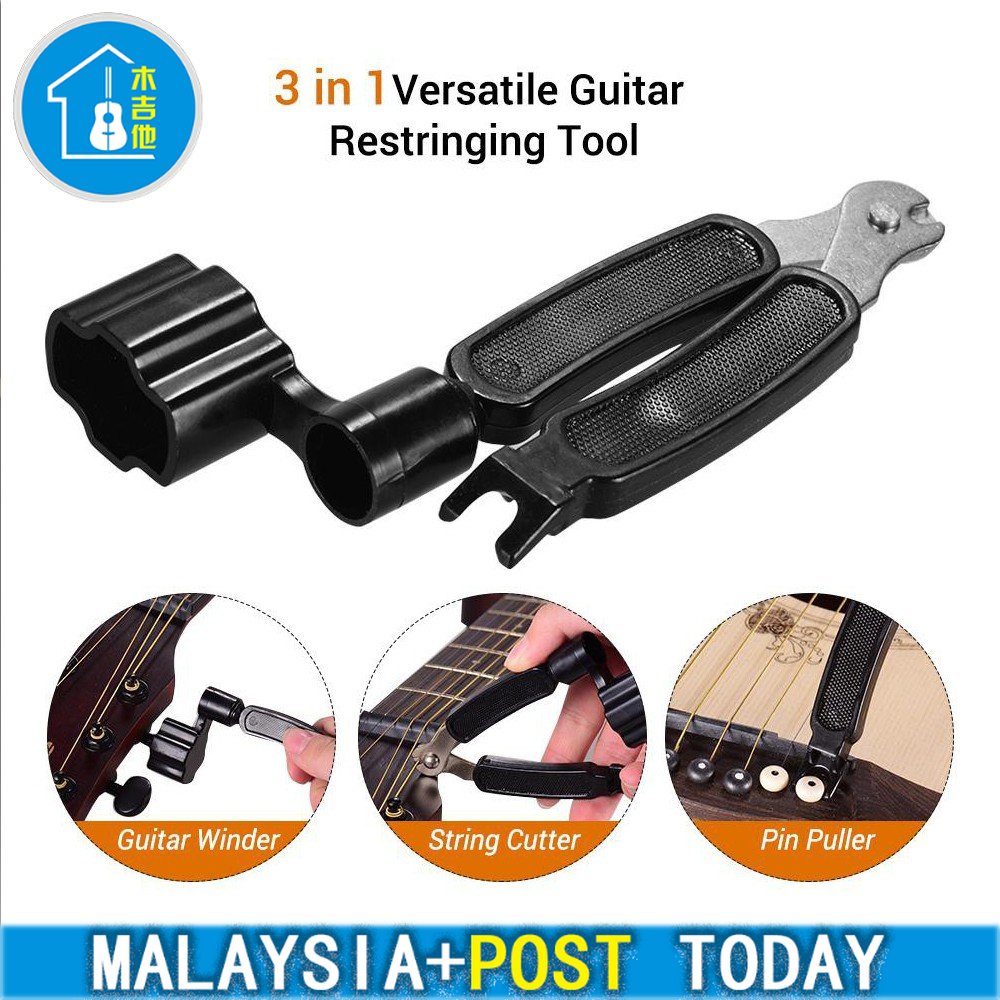 3 in 1 Versatile Guitar Winder String Cutter Pin Puller for Classic ...