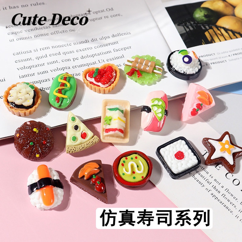 【CuteDeco】Cute Imitation Sushi (15 Types) Square Rice Ball / Strawberry ...