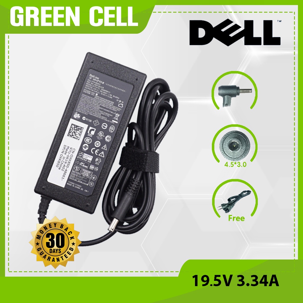 Dell 19.5V 3.34A Laptop Charger for Inspiron P75F P76F P77F P78F P87G ...