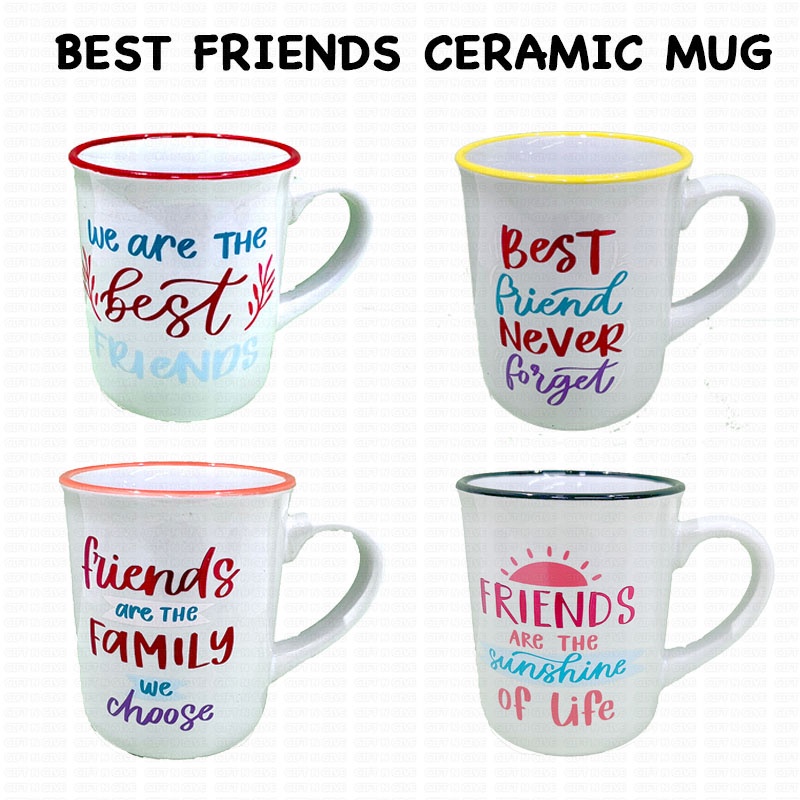 Best Friends Ceramic Mug Cup Water Drinking Gift For Him Her | Shopee ...