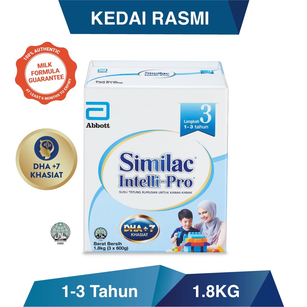 Similac Intelli-Pro Step 3 Growing Up Milk Formula BIB (1.8kg) | Shopee ...