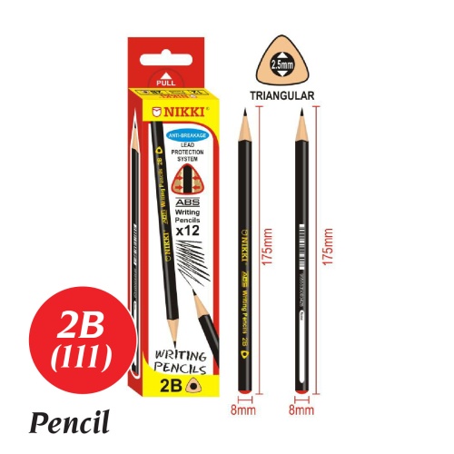 2B Pencil | Niso 2B Wirting Pencil | Nikki Tri-Grip 2B Exam Grade ...