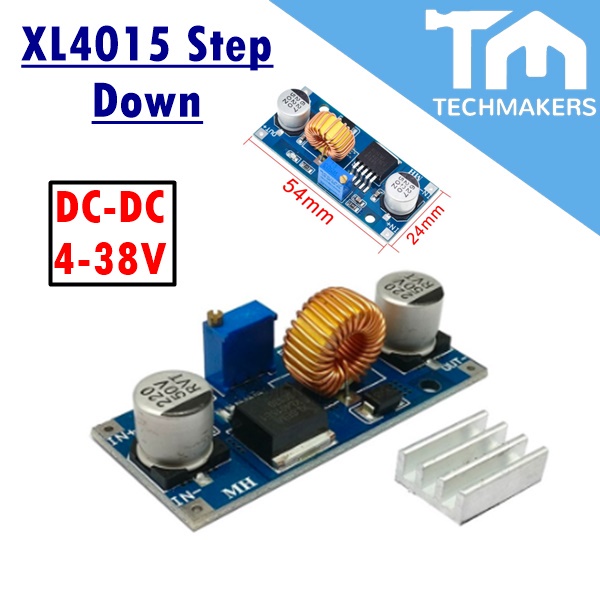 XL4015 XL 4015 DC-DC Voltage 4-38V 5A DC-DC Step-Down Buck Converter Adjustable Variable ...