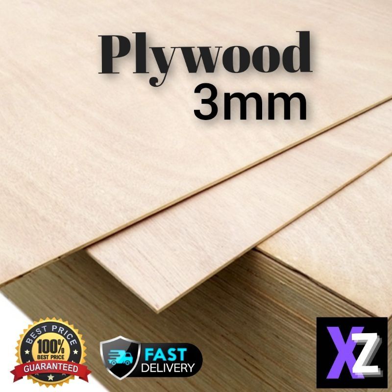 PlyWood 3mm Papan Kayu Timber Panel Wood kayuBoard Sheet Multipurpose ...