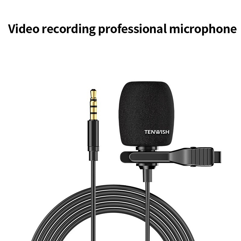 3m PC / Phone / Camera Mini USB Microphone Lapel Lavalier Mic Portable ...