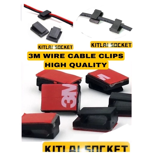 10pcs 12mm*10mm 3M self-adhesive wire cable clips | Shopee Malaysia