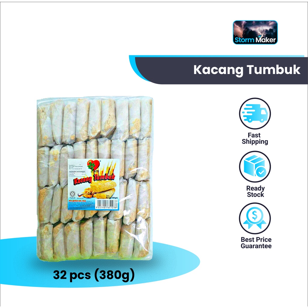 Kacang Tumbuk 32pcs (380g) Peanut Candy Peanut Snack Makanan ...
