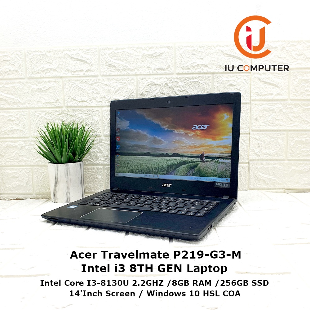 ACER TRAVELMATE P249-G3 INTEL CORE I3-8130U 8GB RAM 256GB SSD USED ...