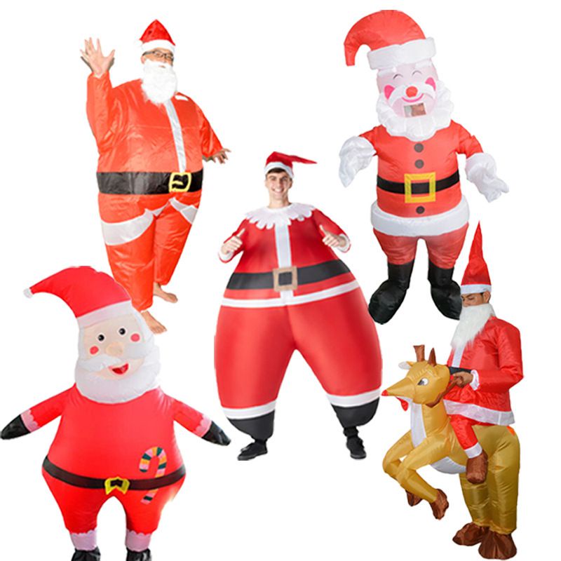 Christmas Inflatable Costume Adults Kids Santa Claus Tree Carnival ...
