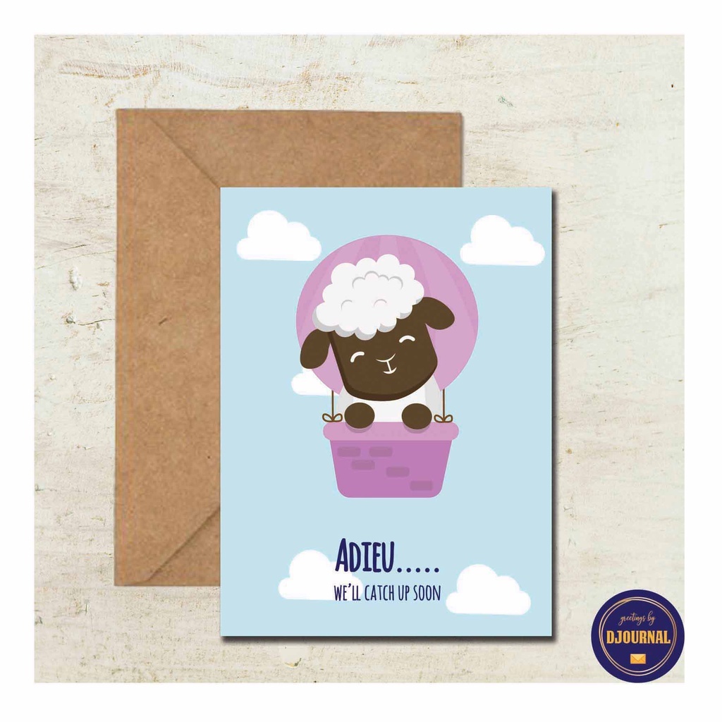 Office Farewell Greeting Card - Coworker Farewell Greeting Card - Adieu ...
