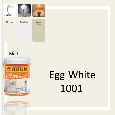 Jotun Paint 1L Essence Cover Plus Matt - 1001 Egg White / wall paint ...