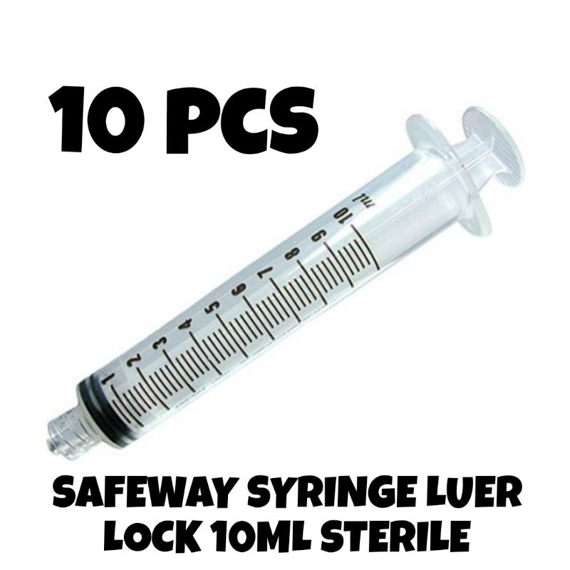 SAFEWAY SYRINGE LUER LOCK 10ML STERILE (10PCS) | Shopee Malaysia