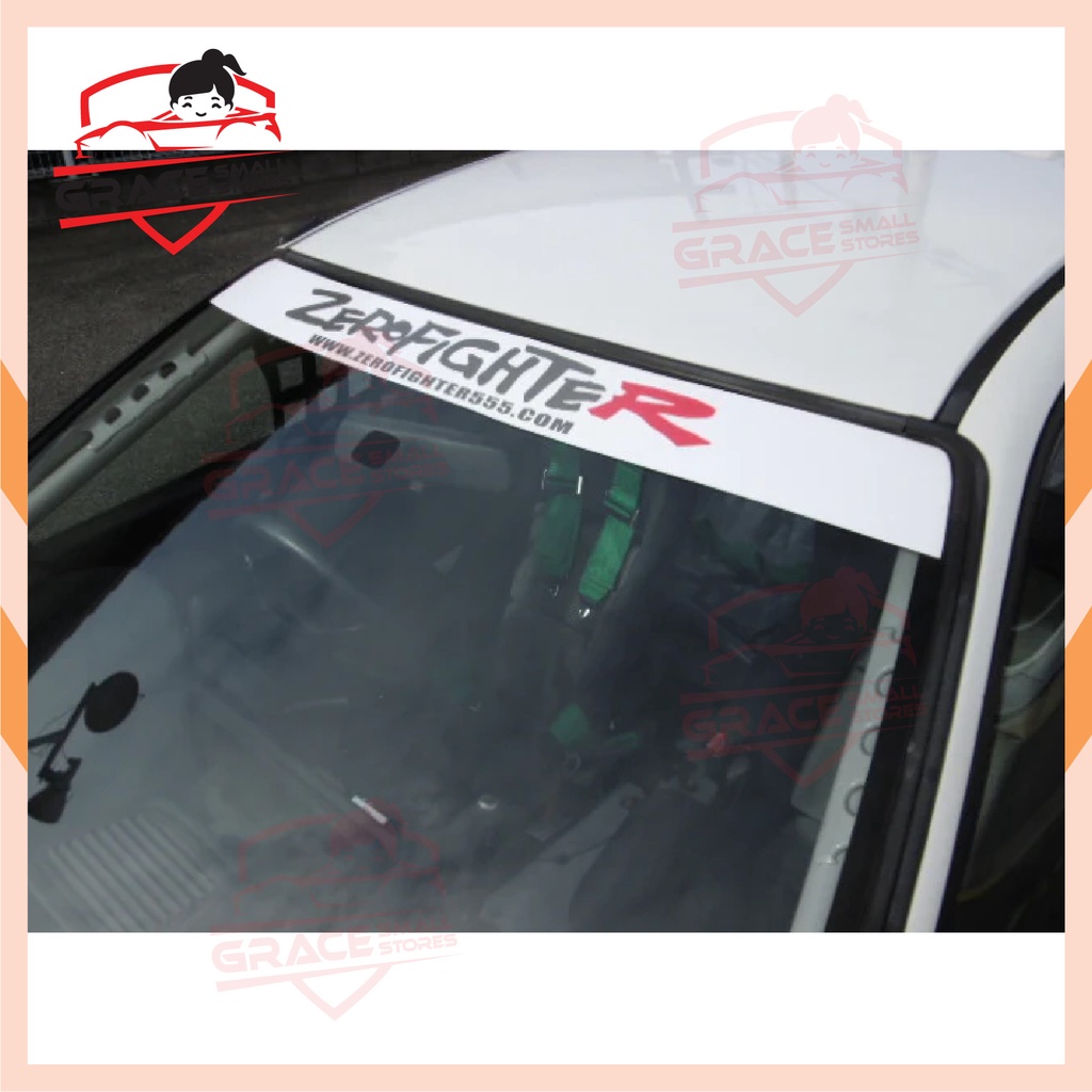 Zero fighteR Car Windscreen Wingshield Sunshield Sticker Vinyl Cutting ...
